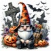 Watercolor Halloween Gnome Clipart: Spooky Graphics (digital Download ...