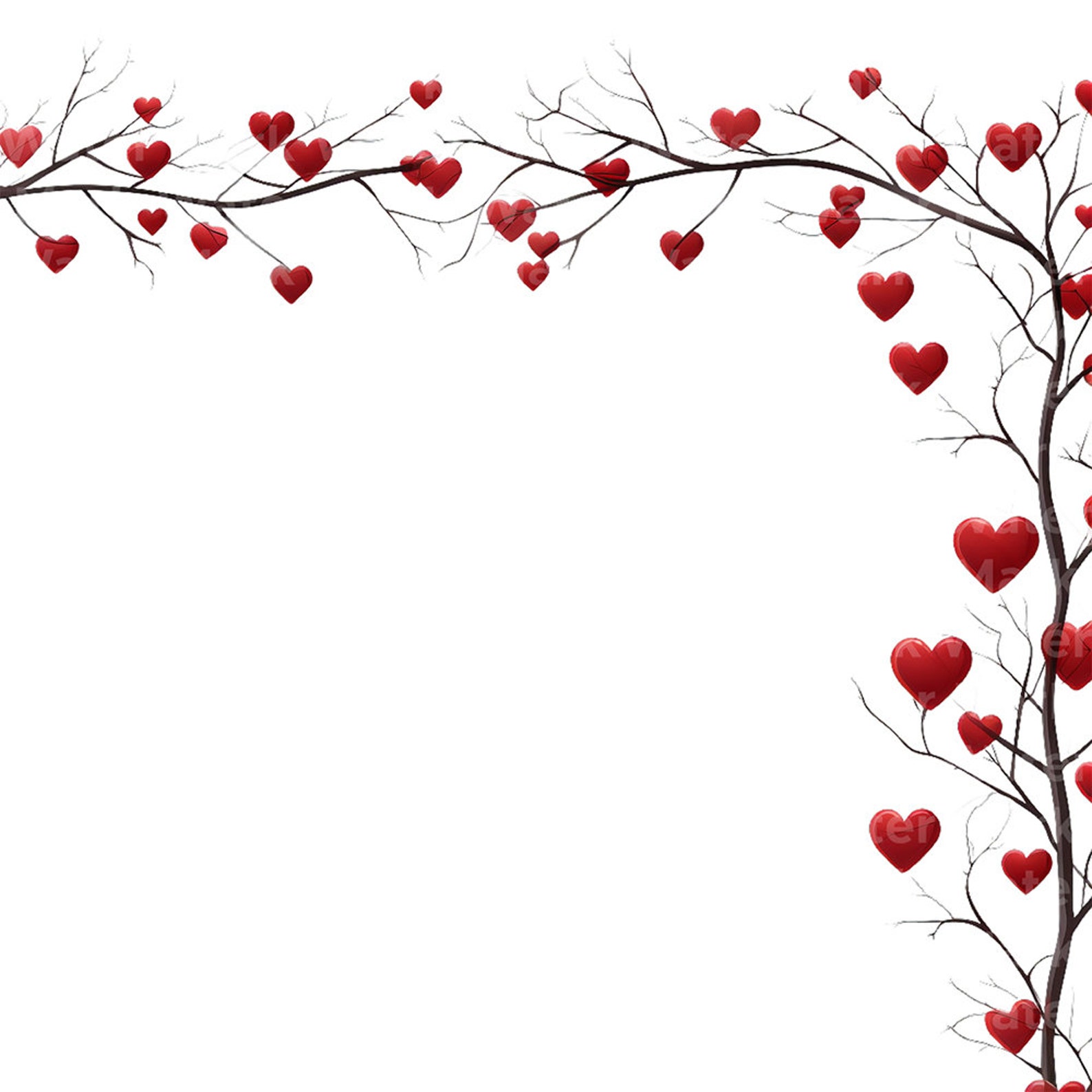 Valentine's Day Hearts Frame Clipart, 10 JPG, Digital Download, Digital ...