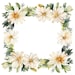 Watercolor Daisies Frame Clipart, 14 JPG, Digital Paper Crafts, Frame ...