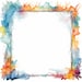 Watercolor Floral Frame Clipart: Rainbow Border (digital Download) - Etsy
