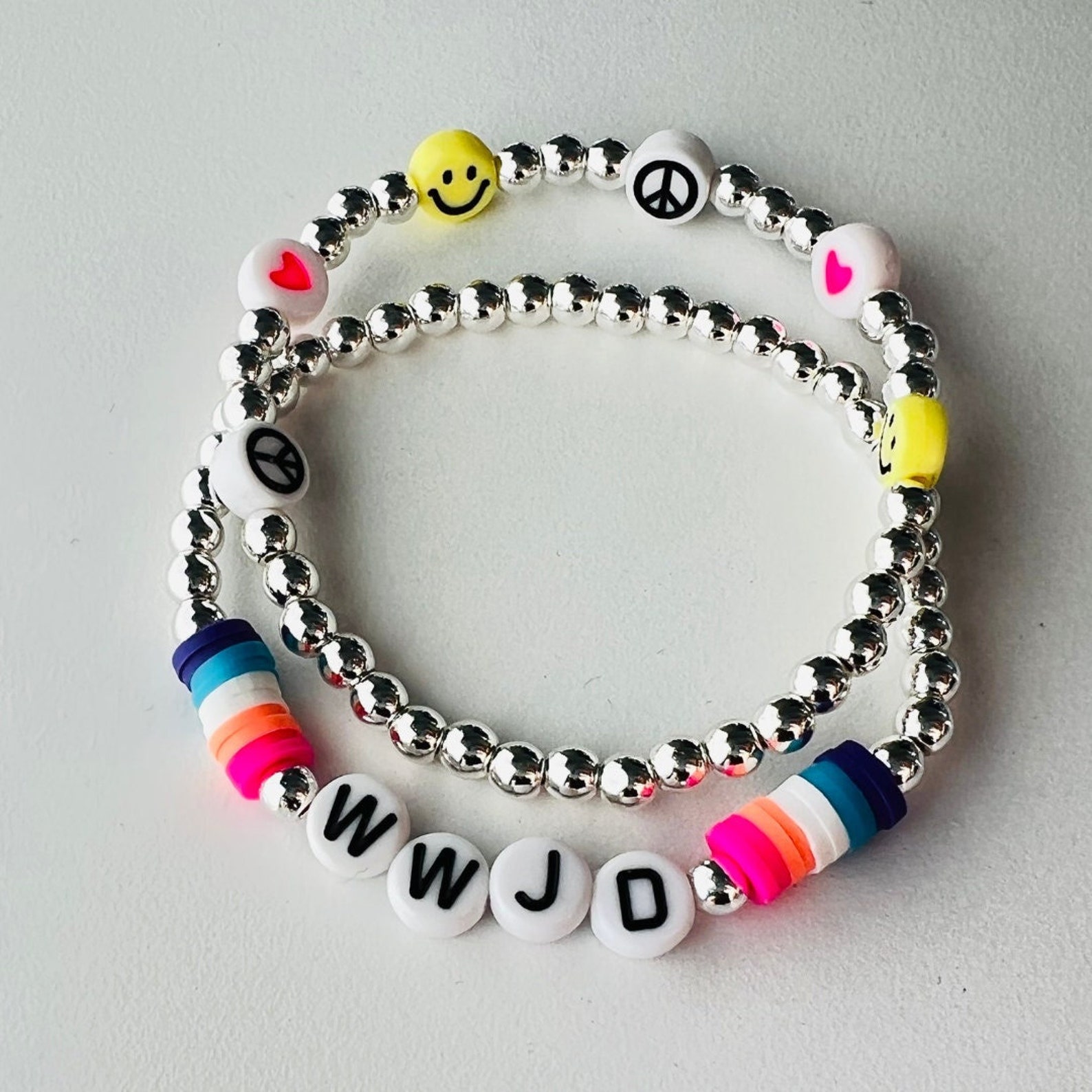 WWJD- 4mm Cheerful Expressions Bead Bracelets - Valentine's Collection ...