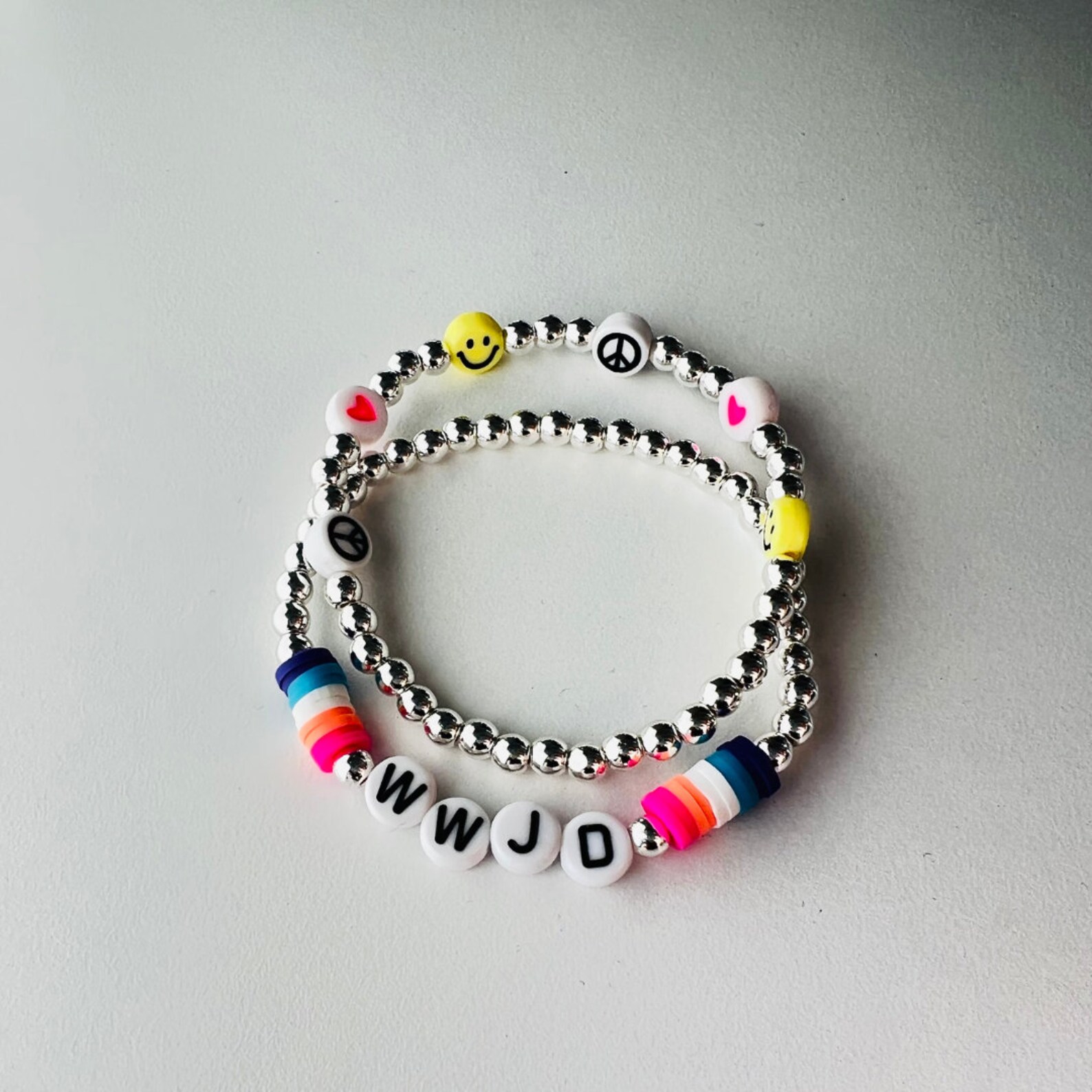 WWJD- 4mm Cheerful Expressions Bead Bracelets - Valentine's Collection ...