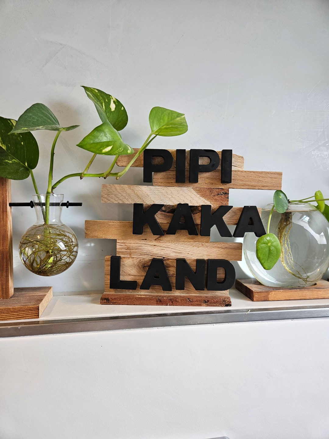 Bathroom Sign Pee Poop Land Bathroom Saying Sign WC Black - Etsy