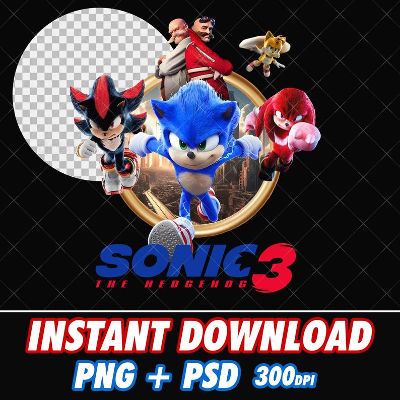 Sonic 3 the Movie - Etsy