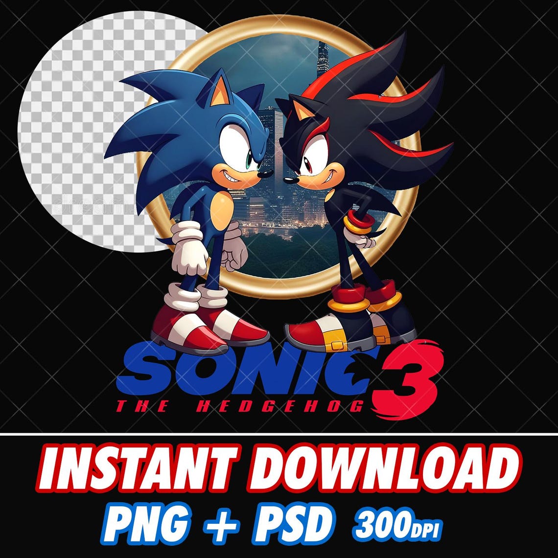 Sonic 3 - Sonic Vs. Shadow - DIGITAL - Etsy