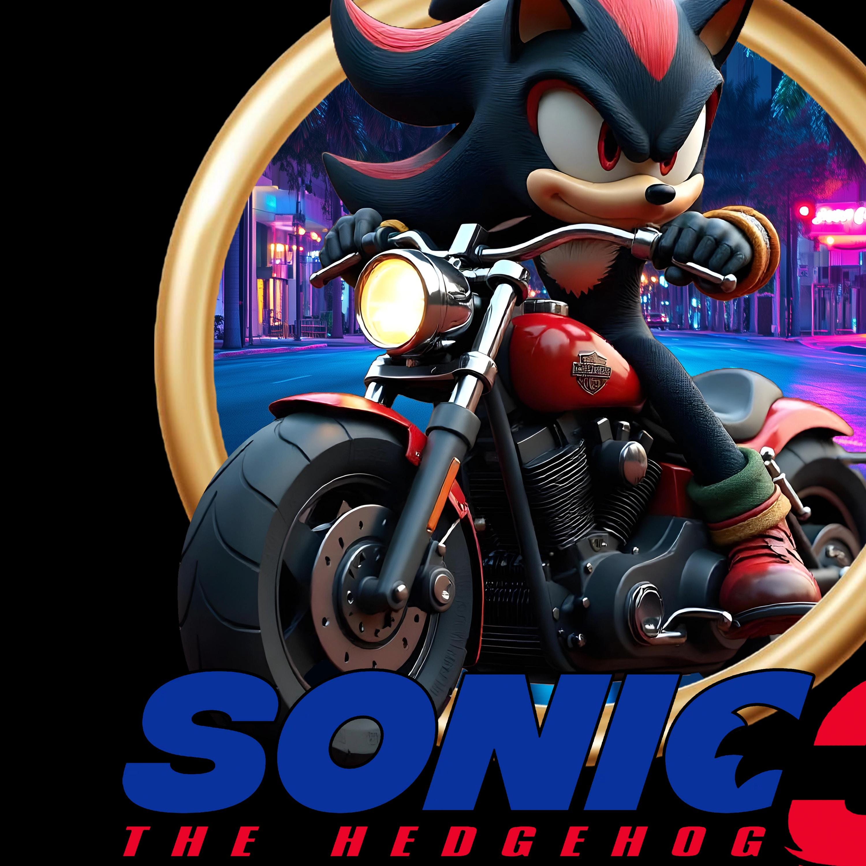 Sonic 3 - Shadow on Motorcycle - DIGITAL - Etsy