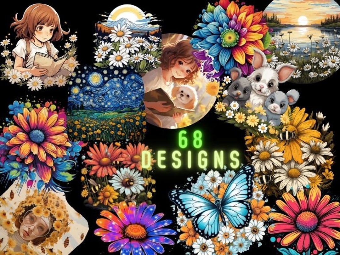 Monarch Majesty Bundle: Layered Daisy SVG Files for Trendy - Etsy UK
