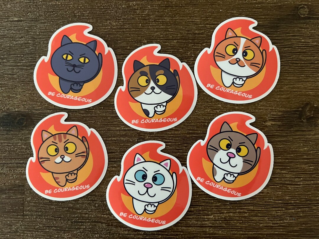 Cute Cat Stickers/ Vinyl Cat Sticker/ Journal Sticker/ Scrapbooking ...