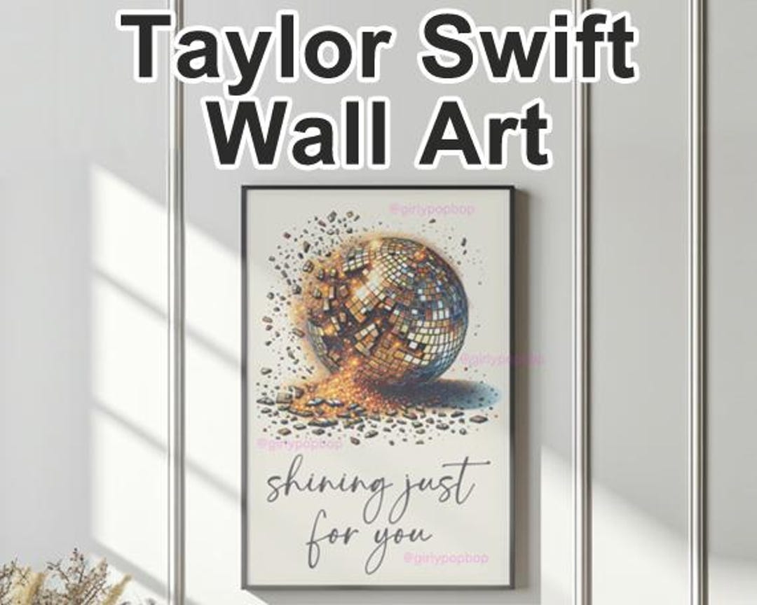 Taylor Swiftie Lyrics Wall Art Printable Poster Mirrorball Quote ...