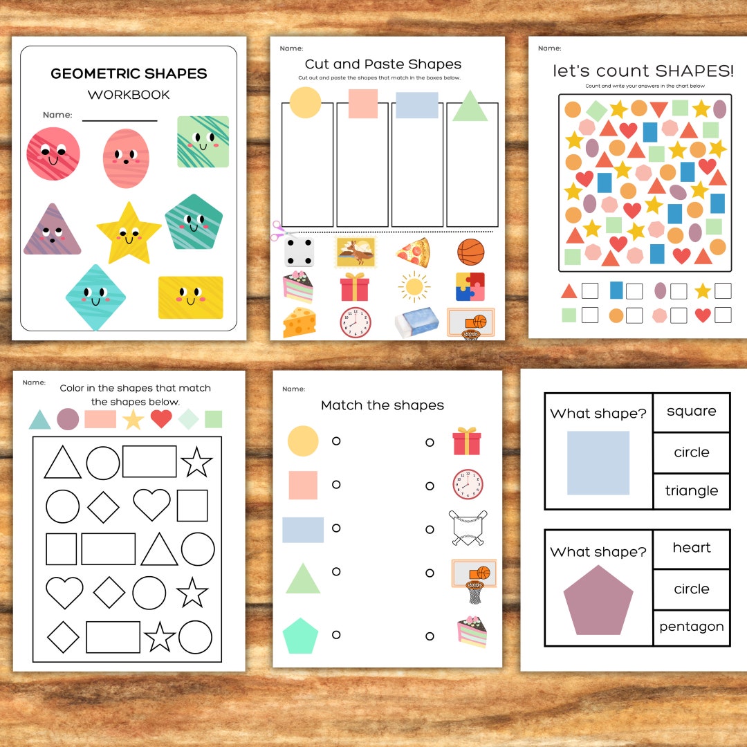 Preschool Shapes Workbook | Fun Tracing Activities for Learning Shapes ...