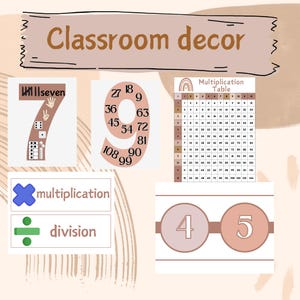 Boho Theme Classroom Decor & Organization Bundle | Editable Visual ...