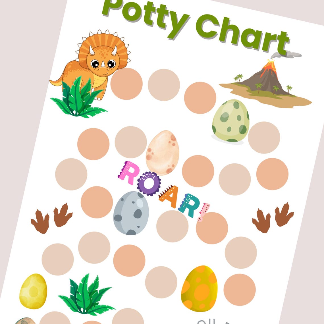 Dinosaur Potty Chart | Printable Reward Chart for Kids | Kids Chore ...