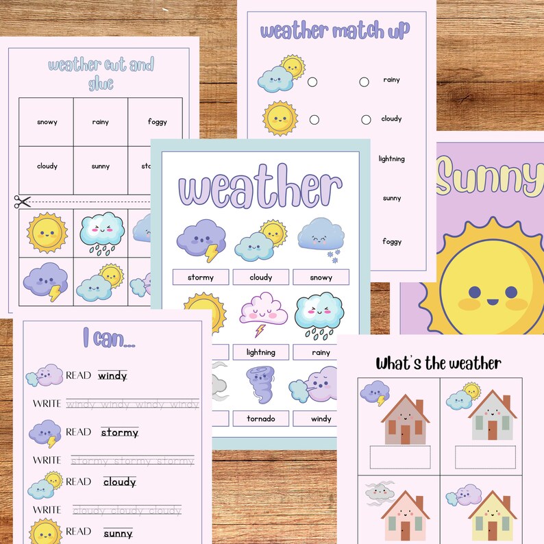 Kid Weather Chart Preschool Weather Weather Chart Weather Posters ...