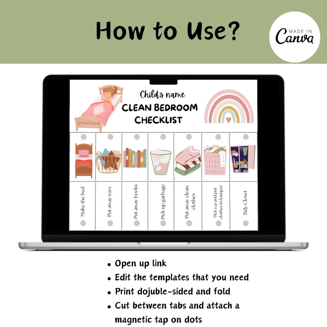 Routine Cleaning Flip Chart Editable Visual Schedule Kids Daily ...