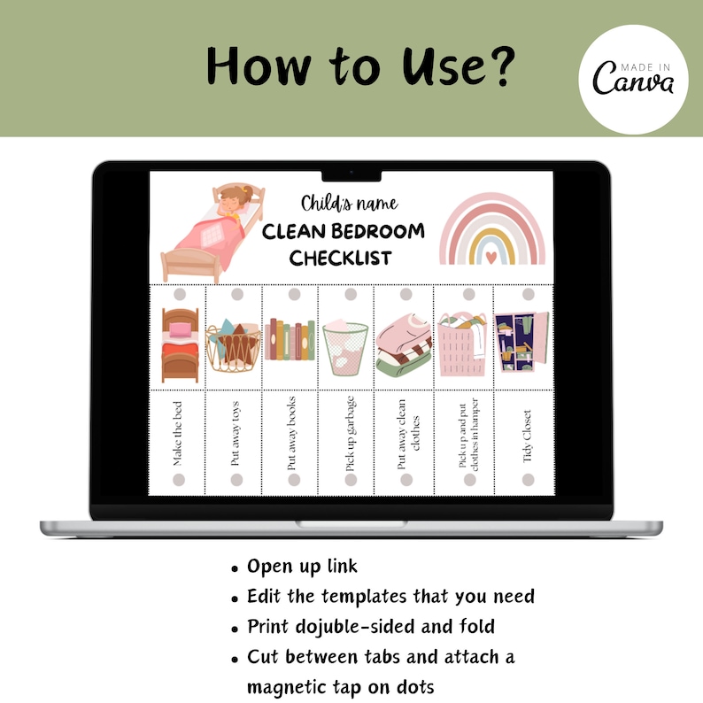 Routine Cleaning Flip Chart Editable Visual Schedule Kids Daily ...