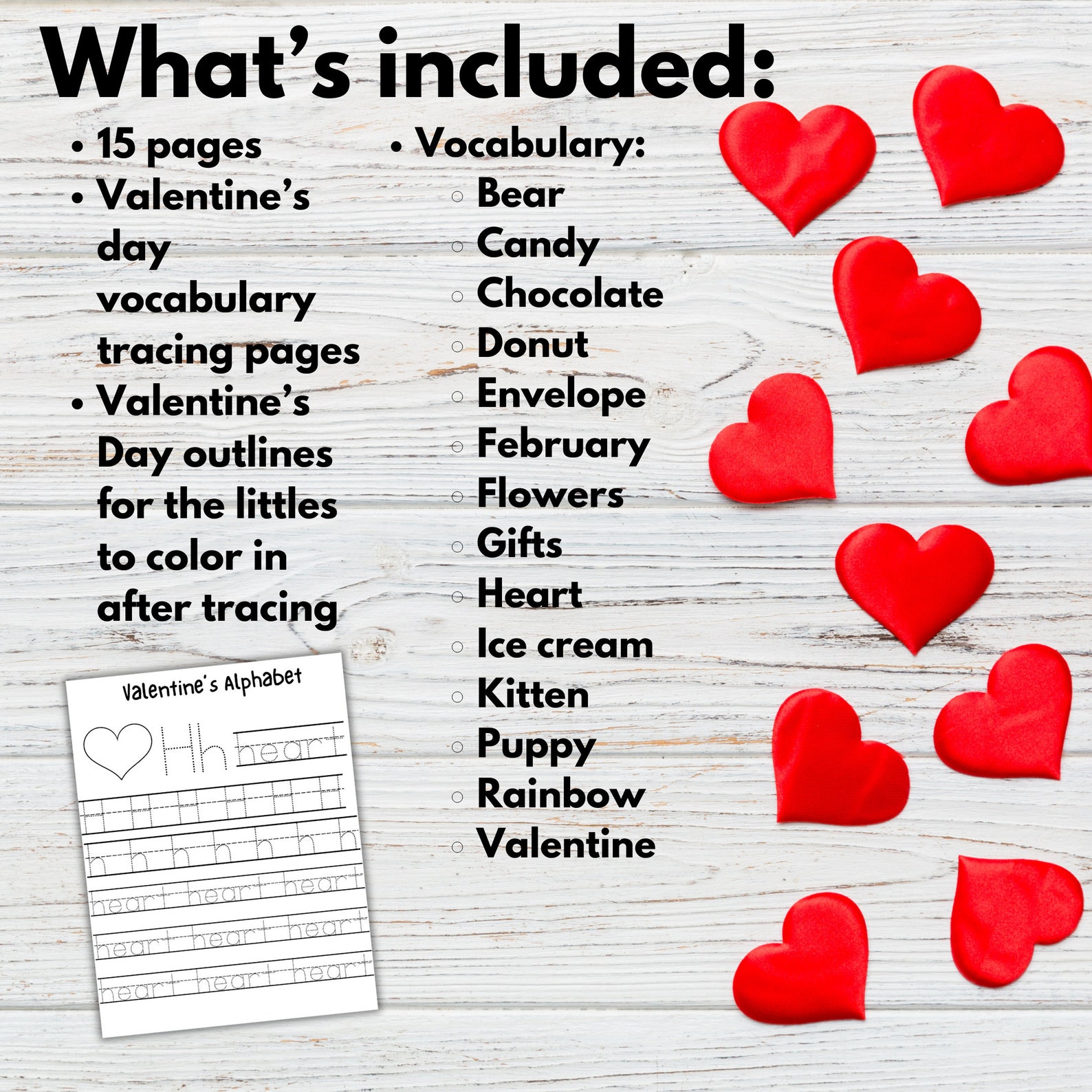 Valentine's Day Preschool Activity, Preschool Worksheets, Preschool ...