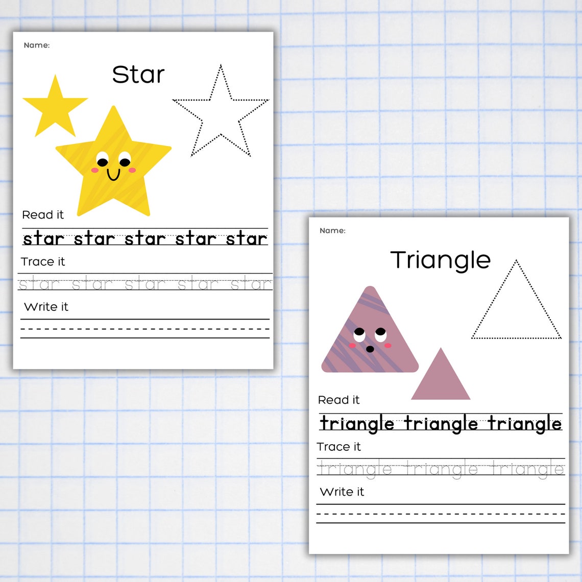 Preschool Shapes Workbook | Fun Tracing Activities for Learning Shapes ...