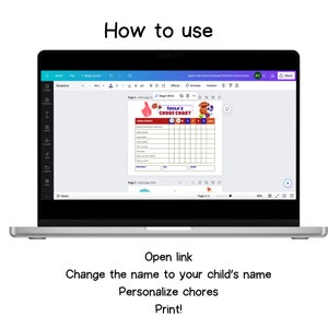 Editable Kids Chore Chart Sports Chart Science Chart Daily Routine for ...