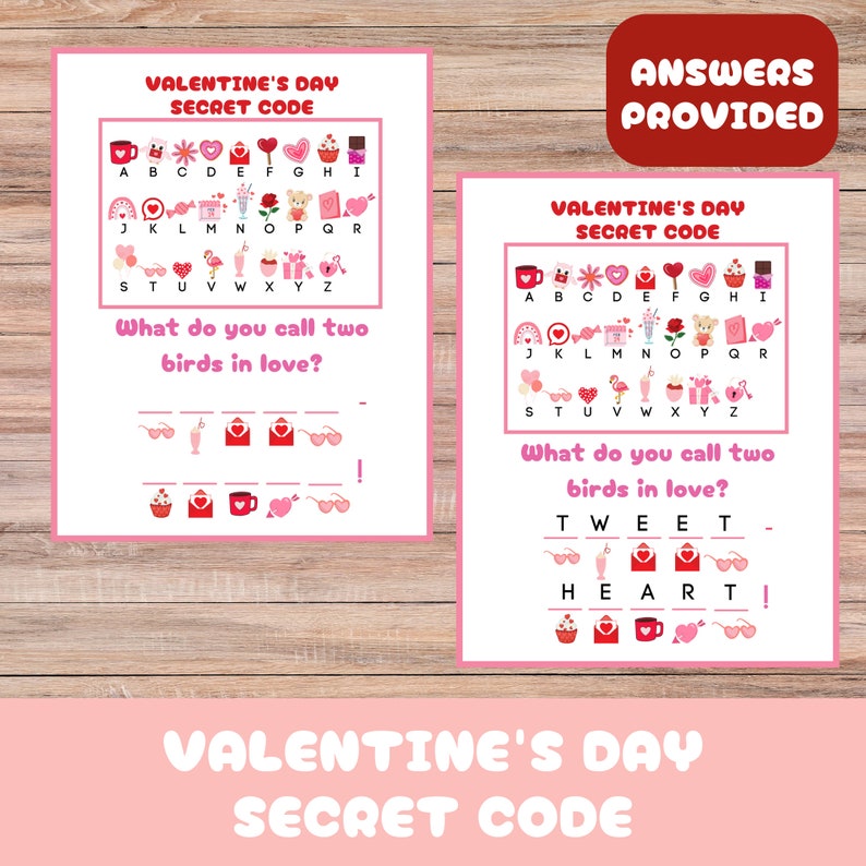 Valentine's Day: Crack the Code Scavenger Hunt for Fast Finishers ...