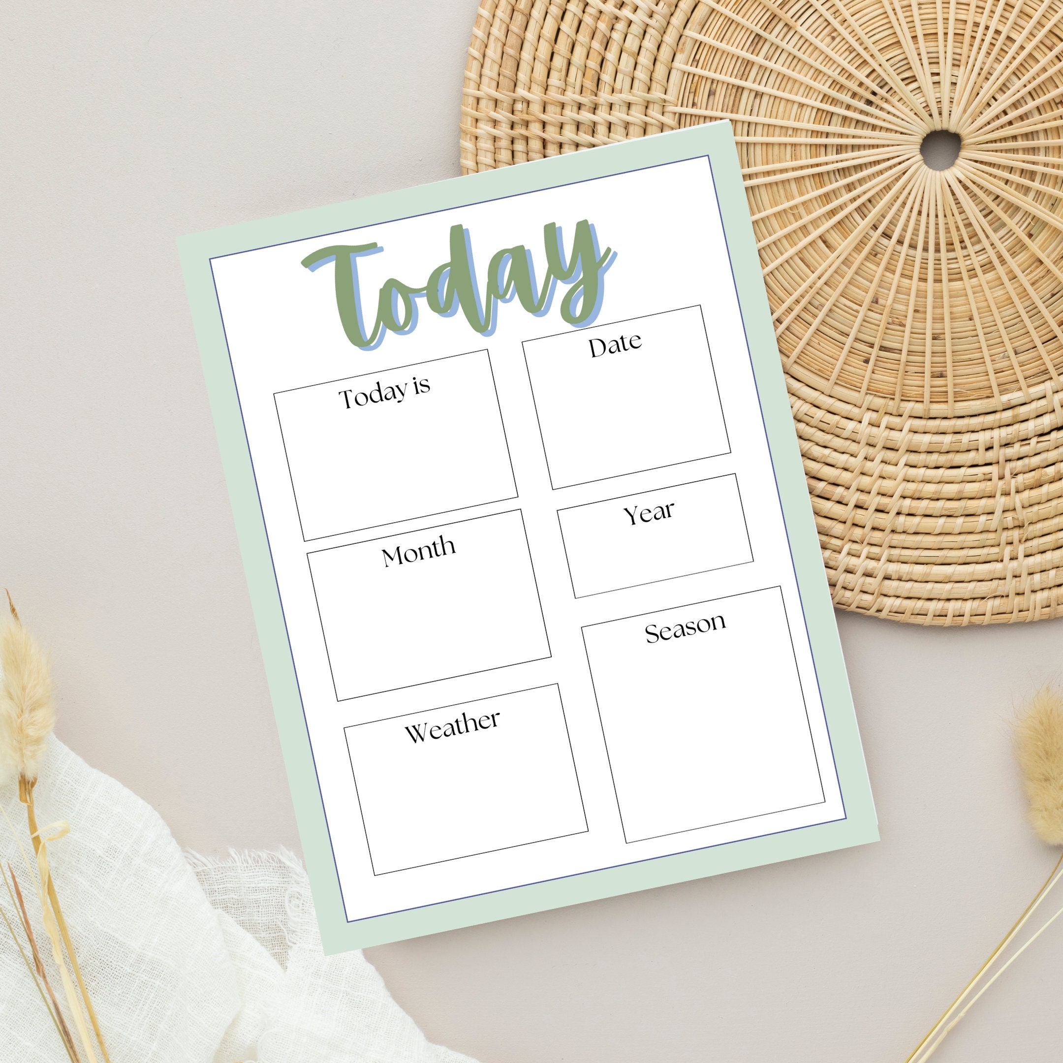 Preschool Weather and Days of the Week Editable Morning Calendar - Etsy