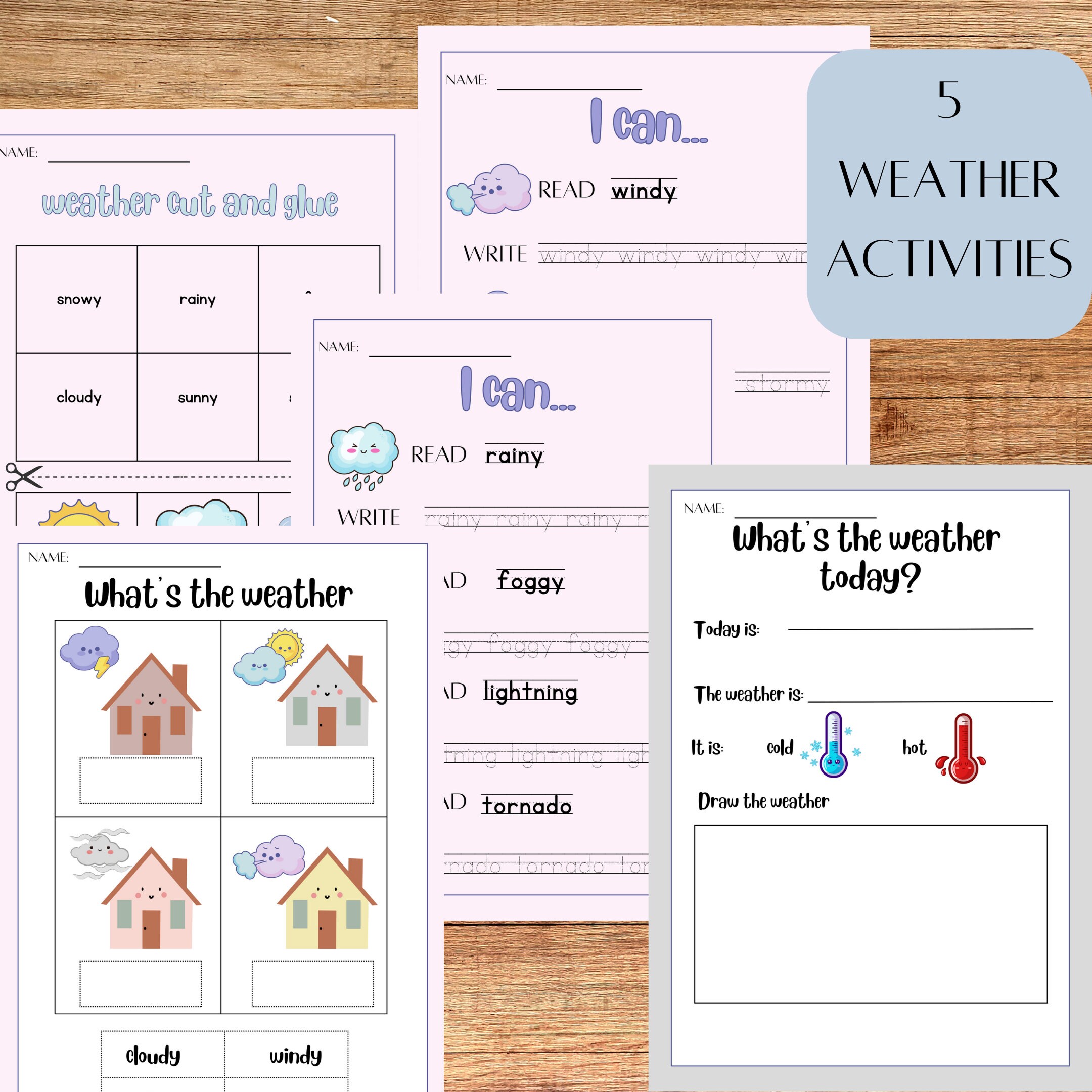 Kid Weather Chart Preschool Weather Weather Chart Weather Posters ...