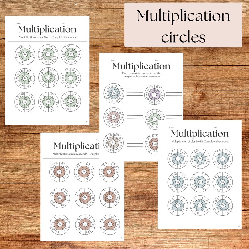 Printable Times Tables Study Guides for Multiplication Practice and ...