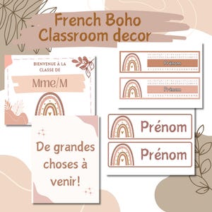 French Boho Theme Classroom Decor & Organization Bundle | Editable ...