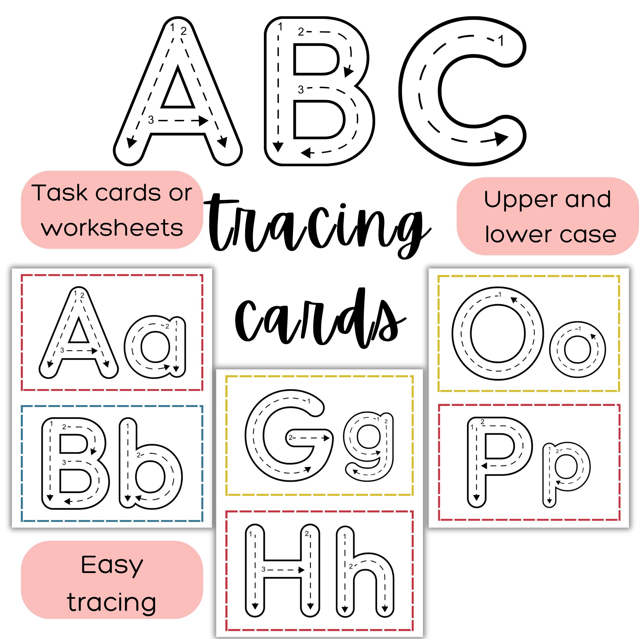 Preschool Alphabet Cards for Kids | Handwriting Practice Workbook ...