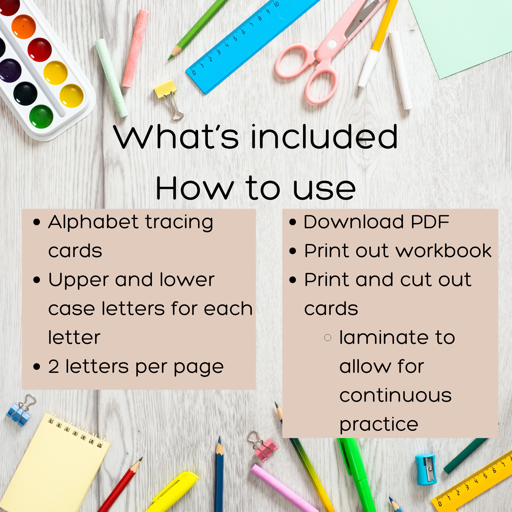 Preschool Alphabet Cards for Kids | Handwriting Practice Workbook ...