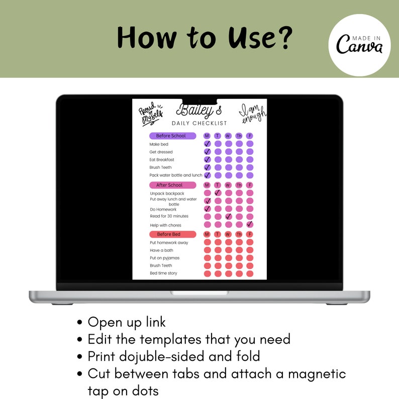 Children's Editable School Routine Planner, Chore Checklist, Homeschool ...