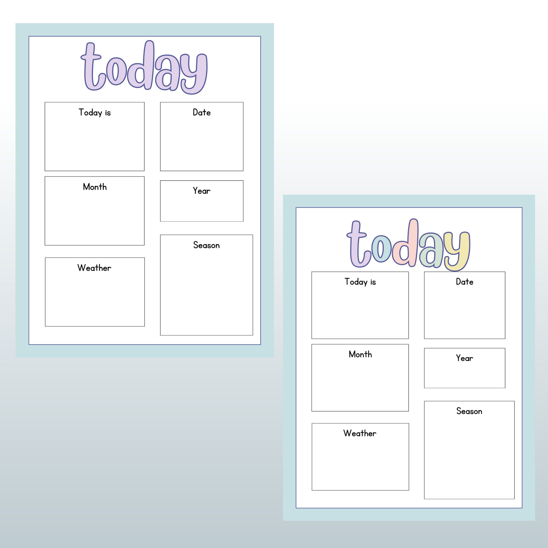 Kids Circle Time Weather and Days of the Week Board for Preschool and ...