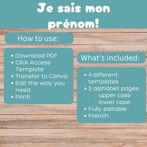 French Custom Name Tracing | Personalized Activity for Homeschool ...