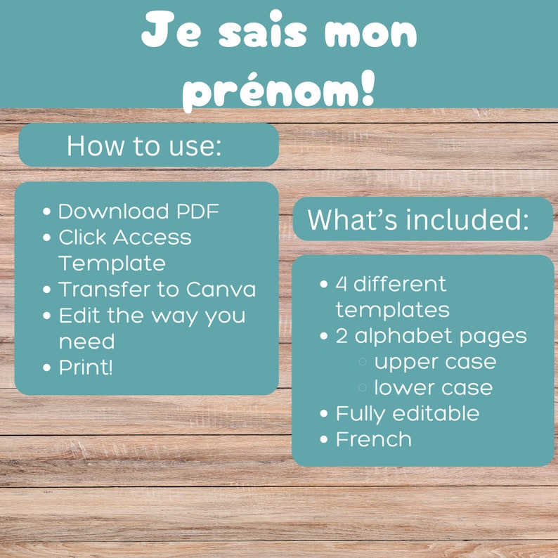 French Custom Name Tracing | Personalized Activity for Homeschool ...