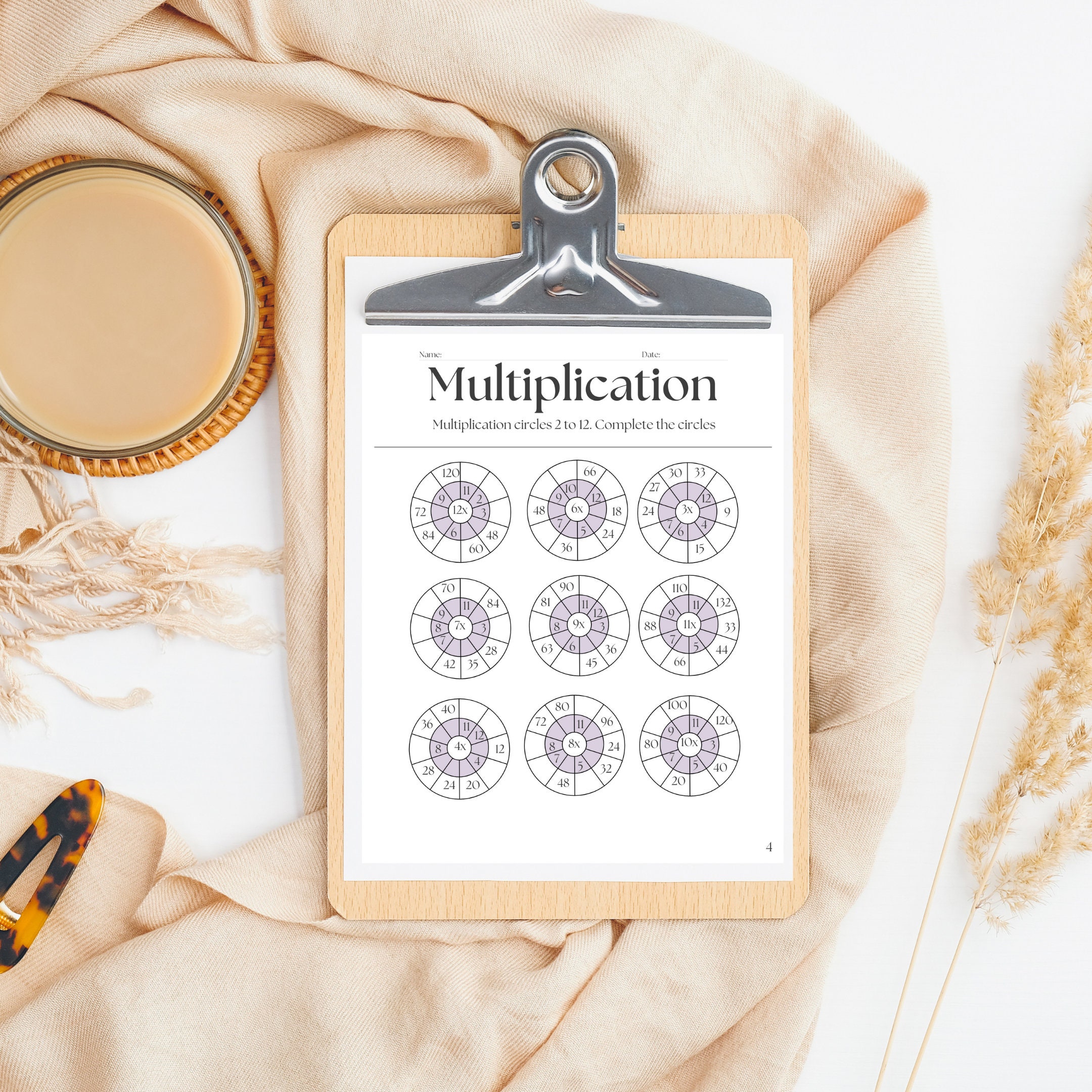Printable Times Tables Study Guides for Multiplication Practice and ...