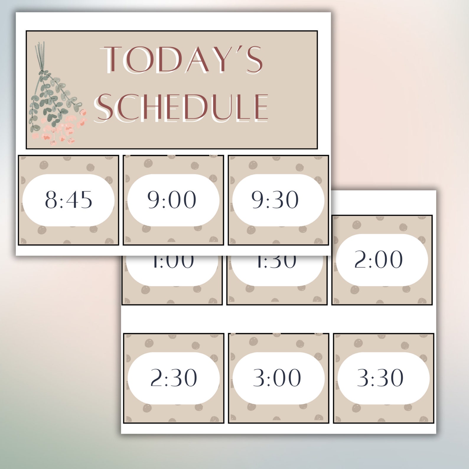 Classroom Schedule Cards | Boho Class Decor | Bulletin Board Posters ...
