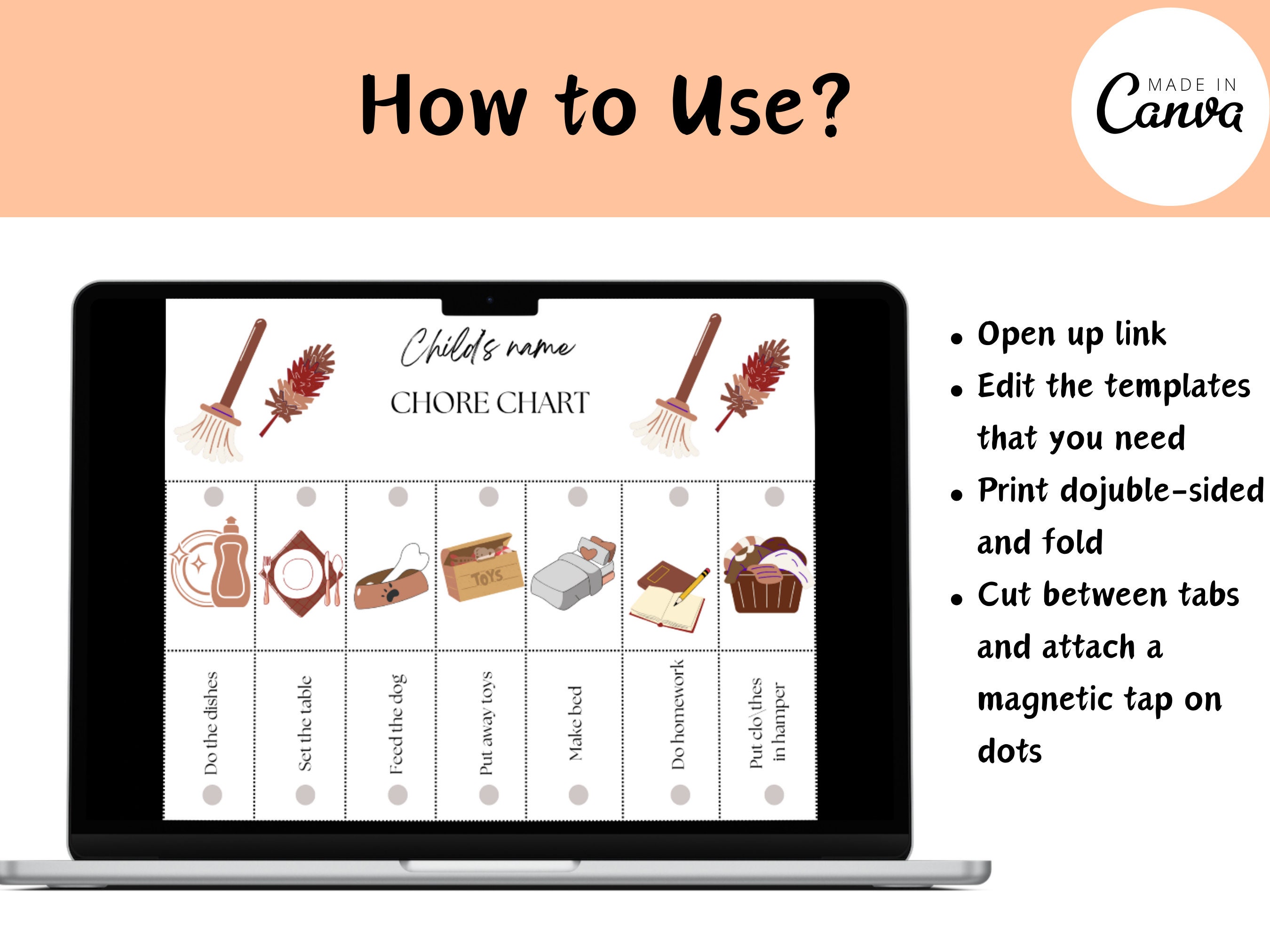 Routine Flip Chart Editable Morning Evening School Chore Visual ...