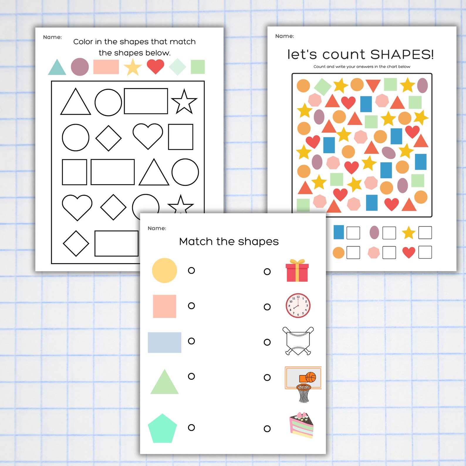 Preschool Shapes Workbook | Fun Tracing Activities for Learning Shapes ...