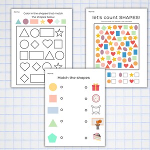 Preschool Shapes Workbook | Fun Tracing Activities for Learning Shapes ...