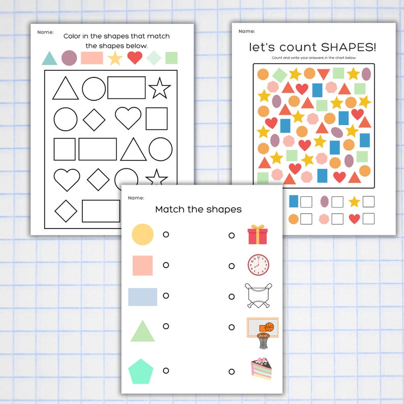 Preschool Shapes Workbook | Fun Tracing Activities for Learning Shapes ...