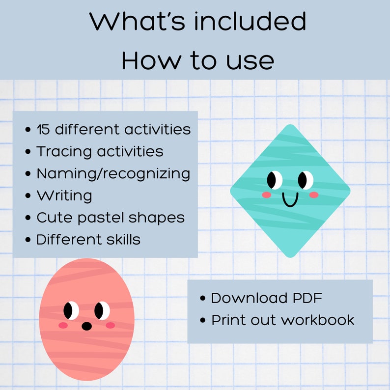 Preschool Shapes Workbook | Fun Tracing Activities for Learning Shapes ...