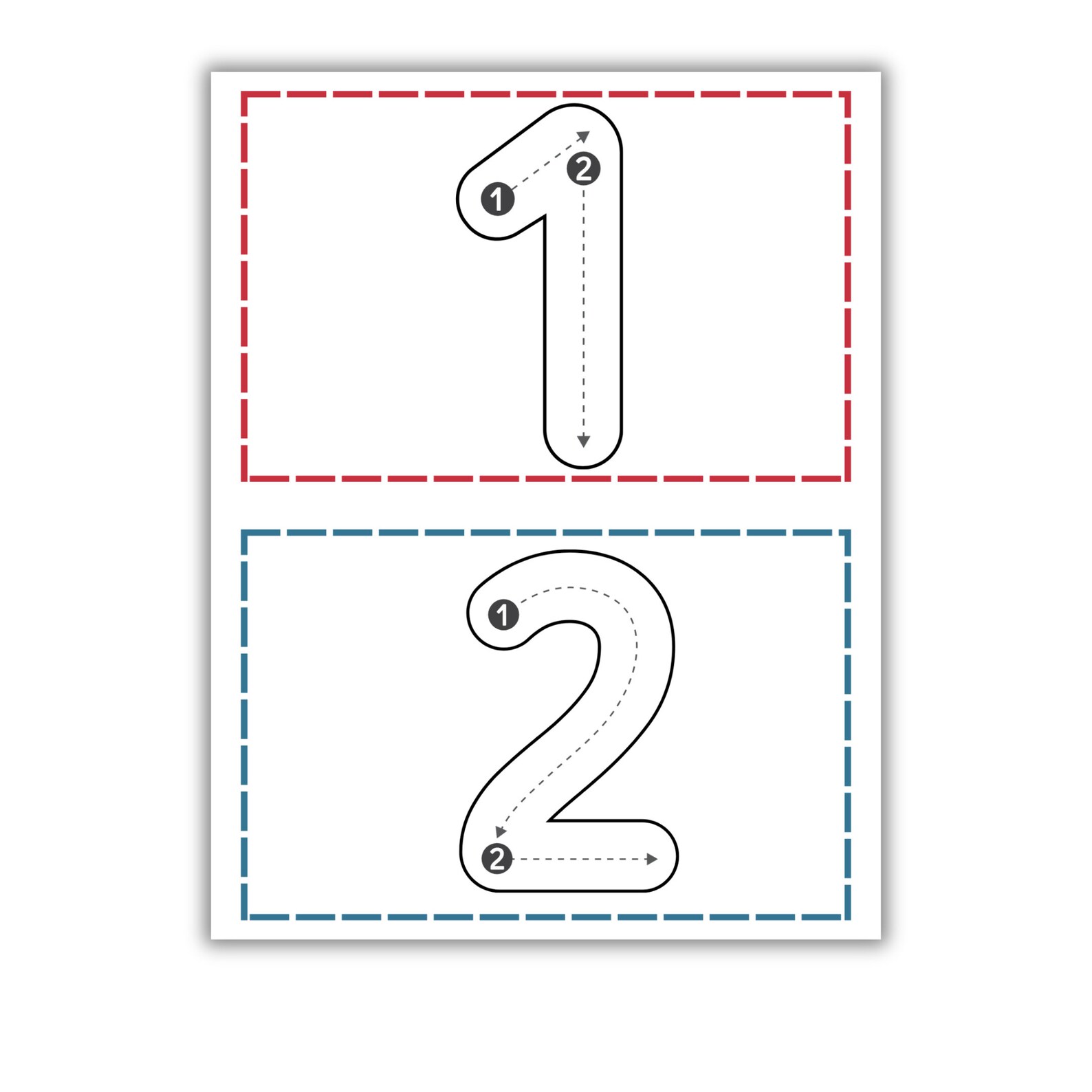 Number Tracing Cards for Preschool Handwriting Practice, Workbook and ...