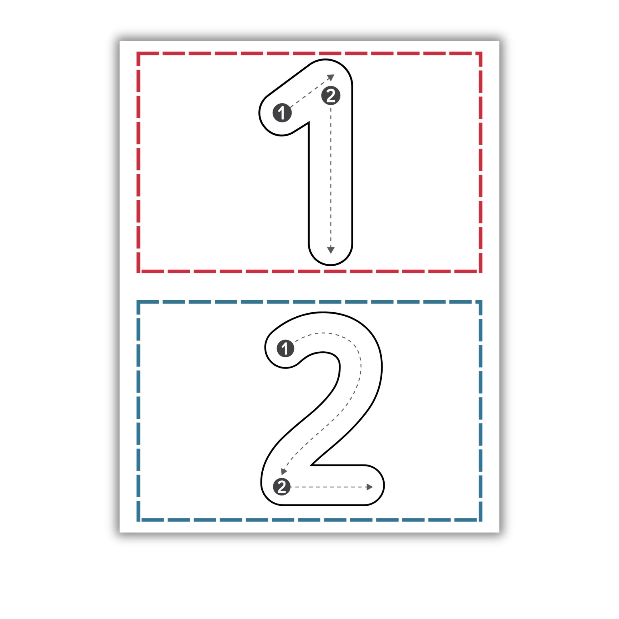 Number Tracing Cards for Preschool Handwriting Practice, Workbook and ...