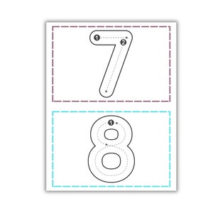 Number Tracing Cards for Preschool Handwriting Practice, Workbook and ...