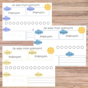 French Custom Name Tracing | Personalized Activity for Homeschool ...