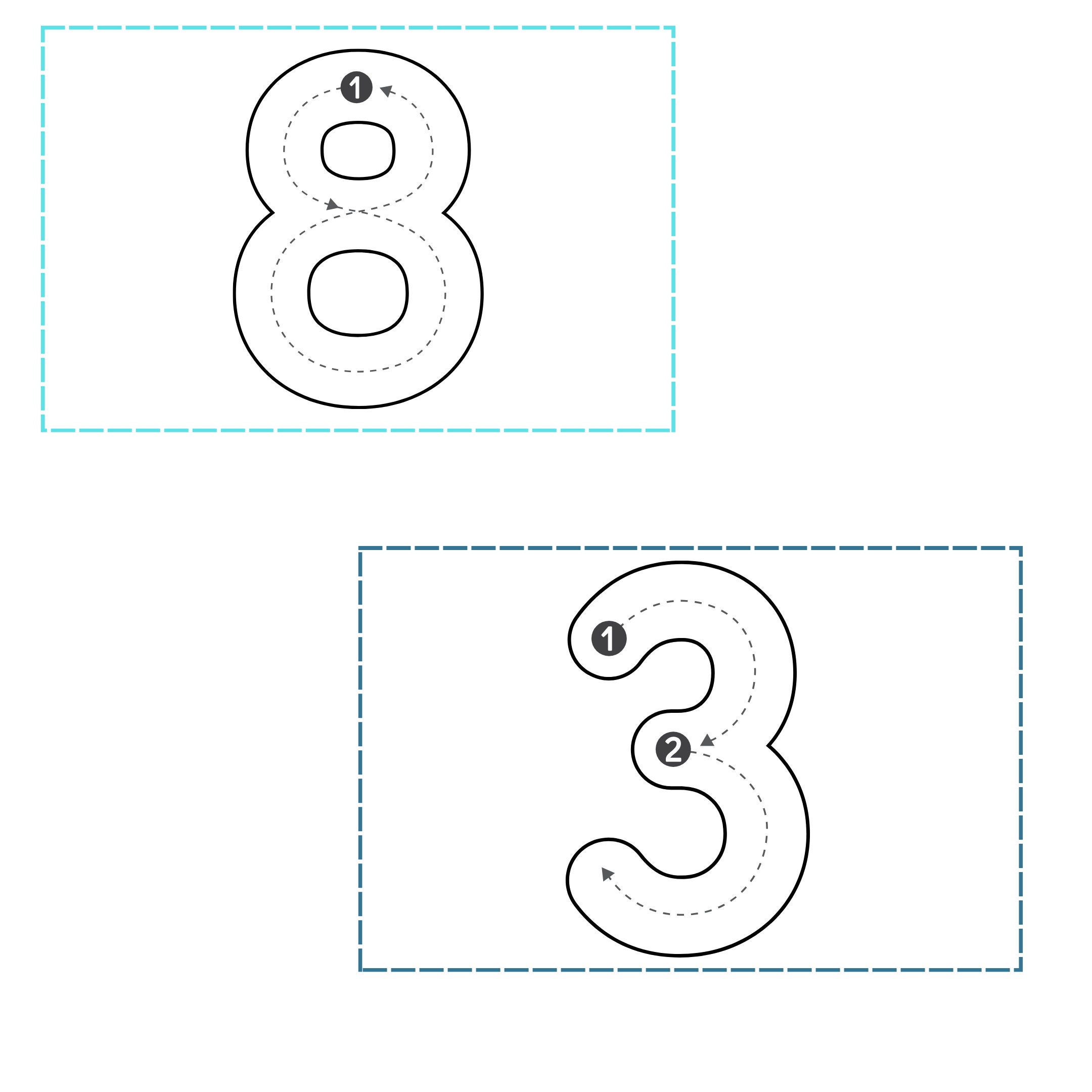 Number Tracing Cards for Preschool Handwriting Practice, Workbook and ...