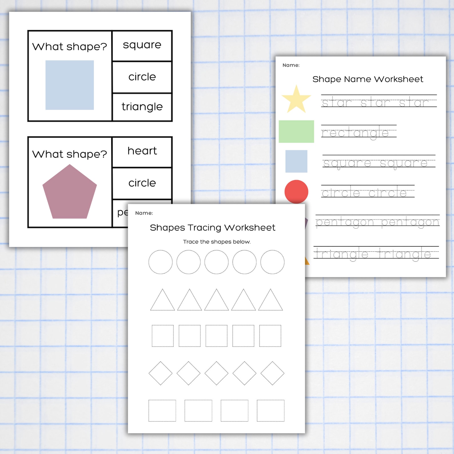 Preschool Shapes Workbook | Fun Tracing Activities for Learning Shapes ...