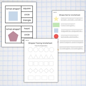 Preschool Shapes Workbook | Fun Tracing Activities for Learning Shapes ...