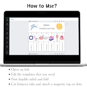 Routine Flip Chart Editable Morning Evening School Chore Visual ...
