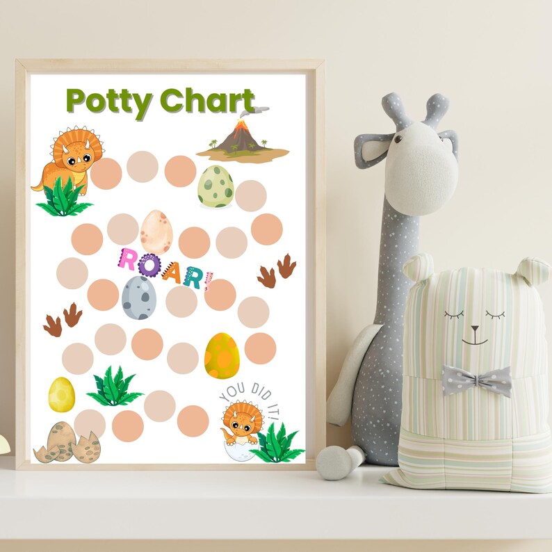 Dinosaur Potty Chart | Printable Reward Chart for Kids | Kids Chore ...
