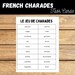 French Verbs Charade Cards | Family Game Night| French Class ...